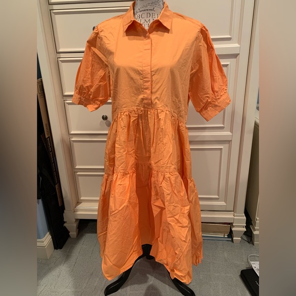 Missguided | Dresses | Nwt Missguided Orange Poplin Extreme Oversized ...